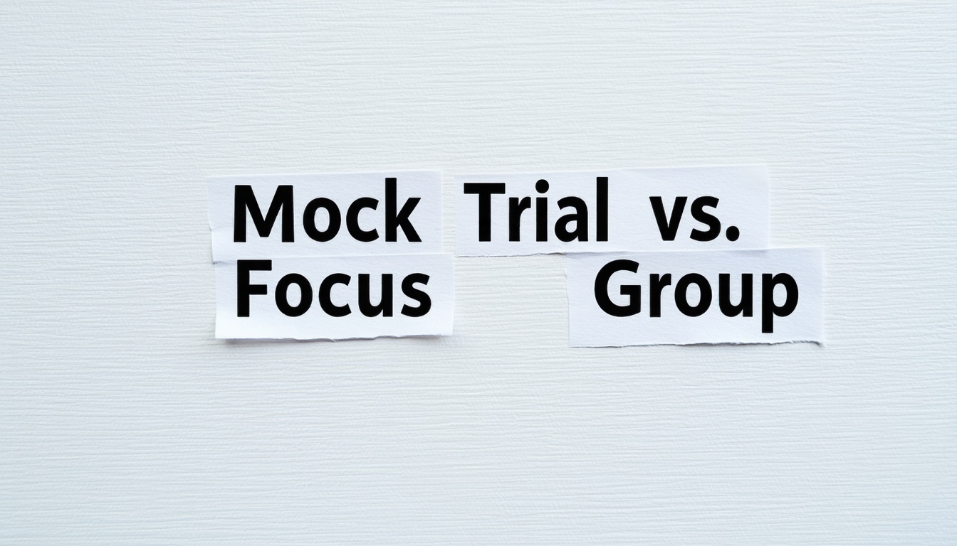 Distinctions between Legal Focus Groups and Mock Trials